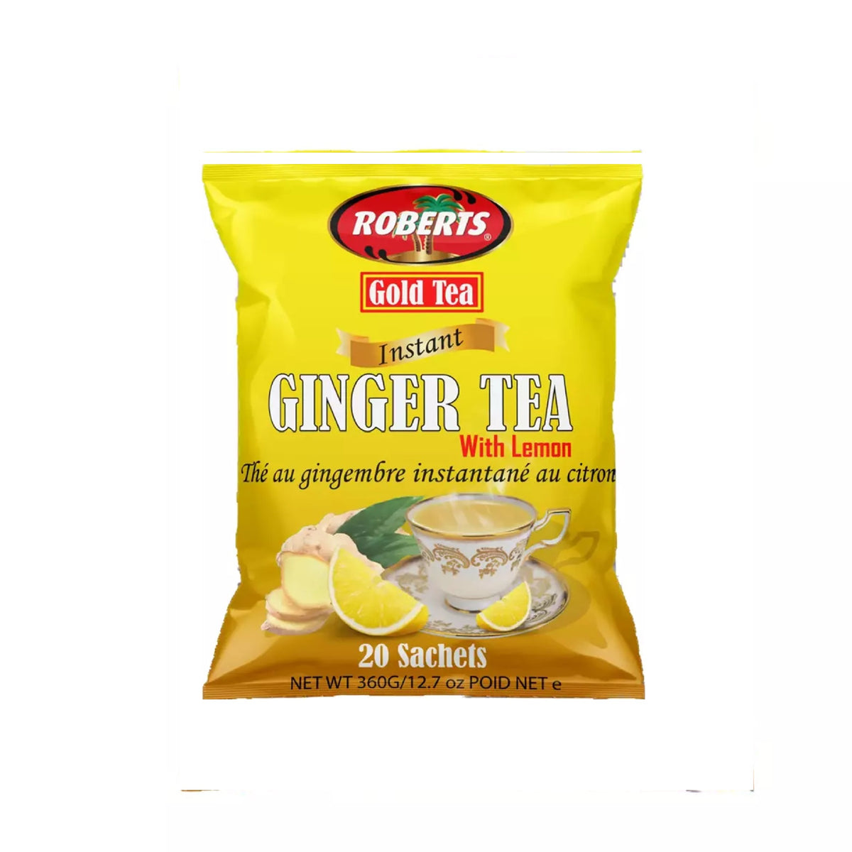 Roberts Gold Tea Instant Ginger Tea with Lemon 360g – DamasGate.store
